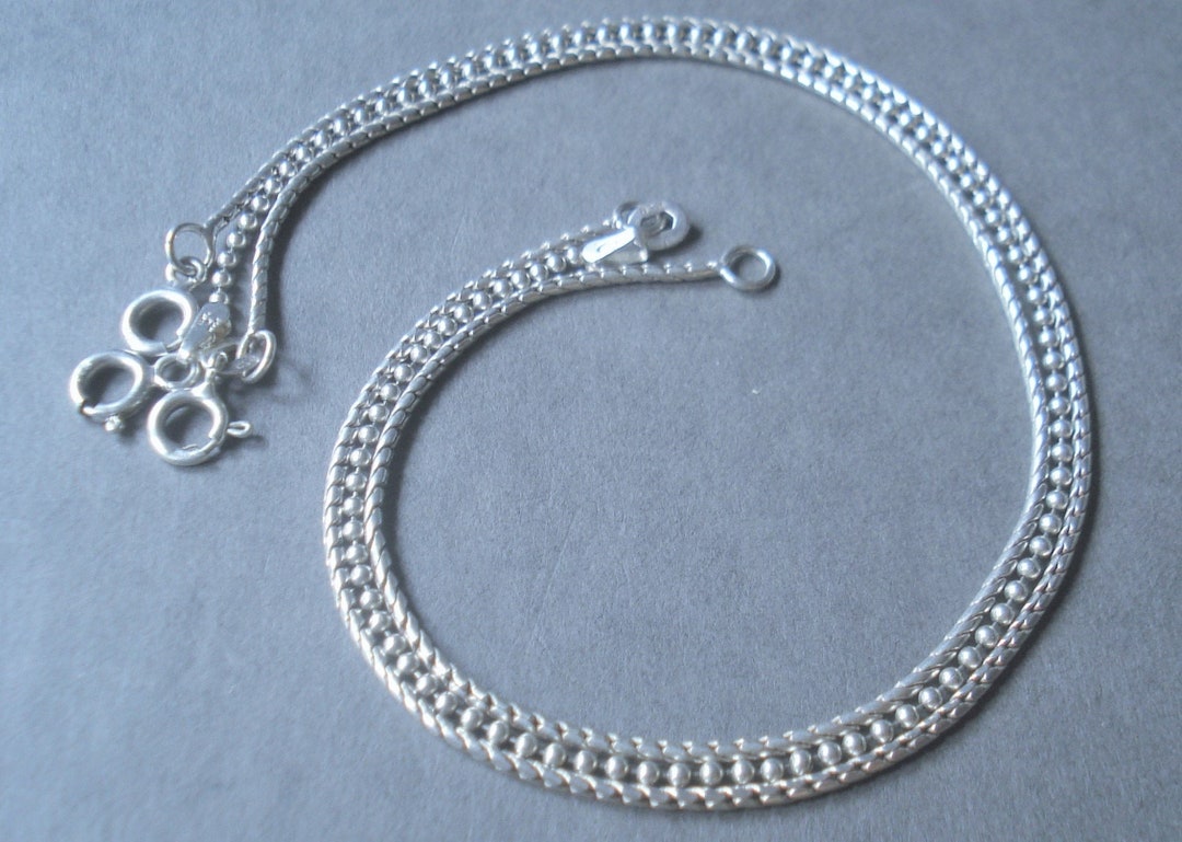Sterling Silver Chain Anklets, Minimalist Foot Jewelry, Stacking Ankle ...