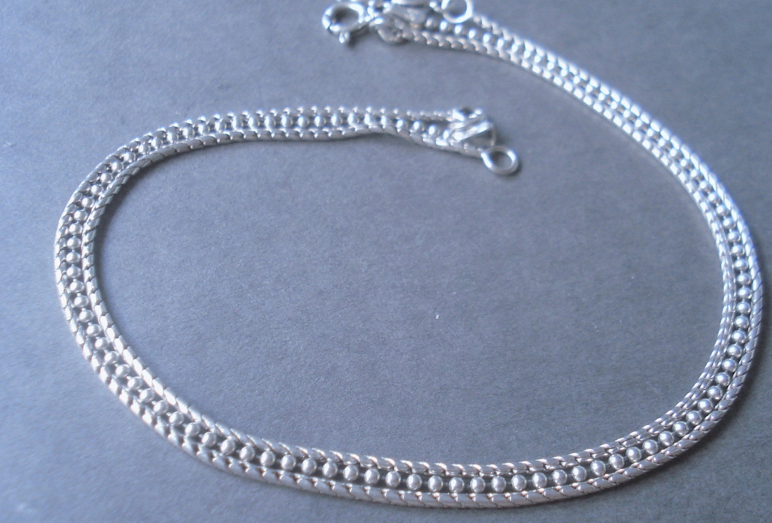 Sterling Silver Chain Anklets, Minimalist Foot Jewelry, Stacking Ankle ...