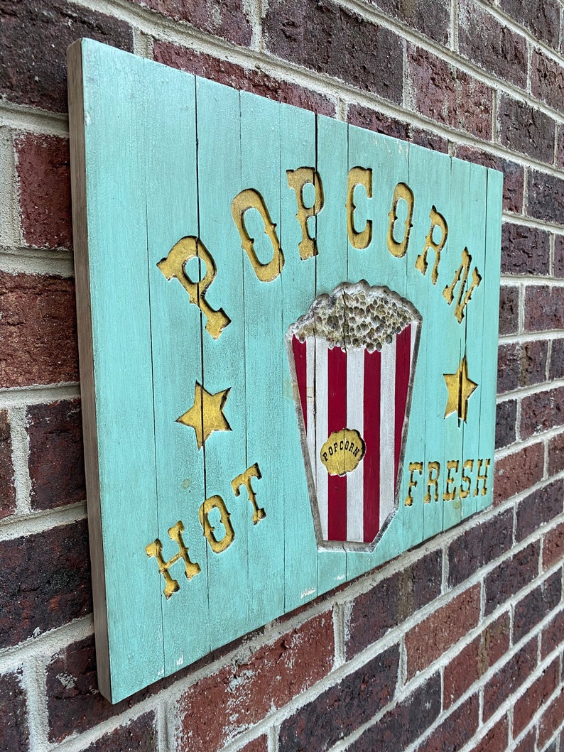 Popcorn Bar Sign - Etsy