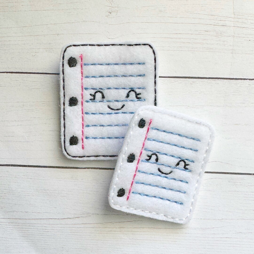 4 Felt Kawaii Notebook Paper Version 2 Multiple Sizes Available - Etsy