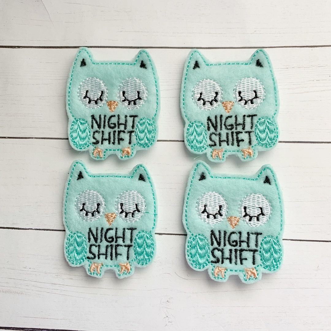4 Mint Night Shift Owl Felties Multiple Sizes Available - Etsy