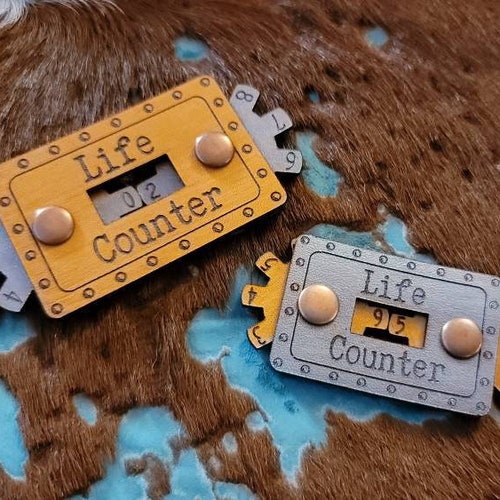 Leather 2-digit Life Counter Tracker Stats MTG Dnd - Etsy