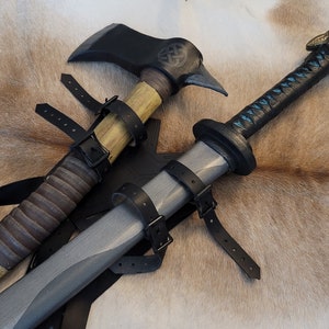 Leather Sword Sheath Scabbard Behind the Back Dual Double Back Carry - Etsy