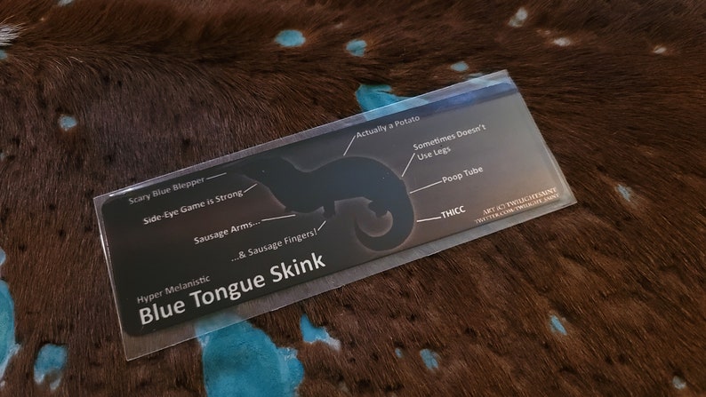 Metal Aluminum Bookmarks Anatomy of a Blue Tongue Skink | Etsy