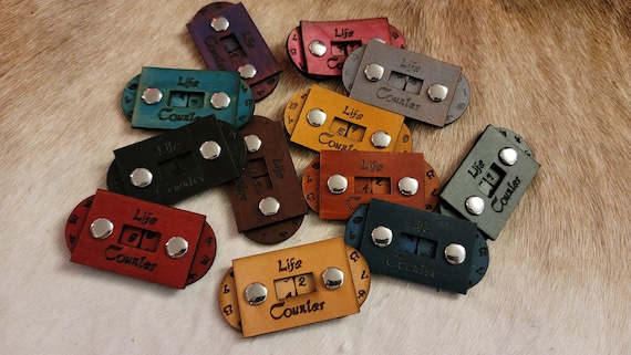 Leather 2-digit Life Counter Tracker Stats MTG Dnd - Etsy
