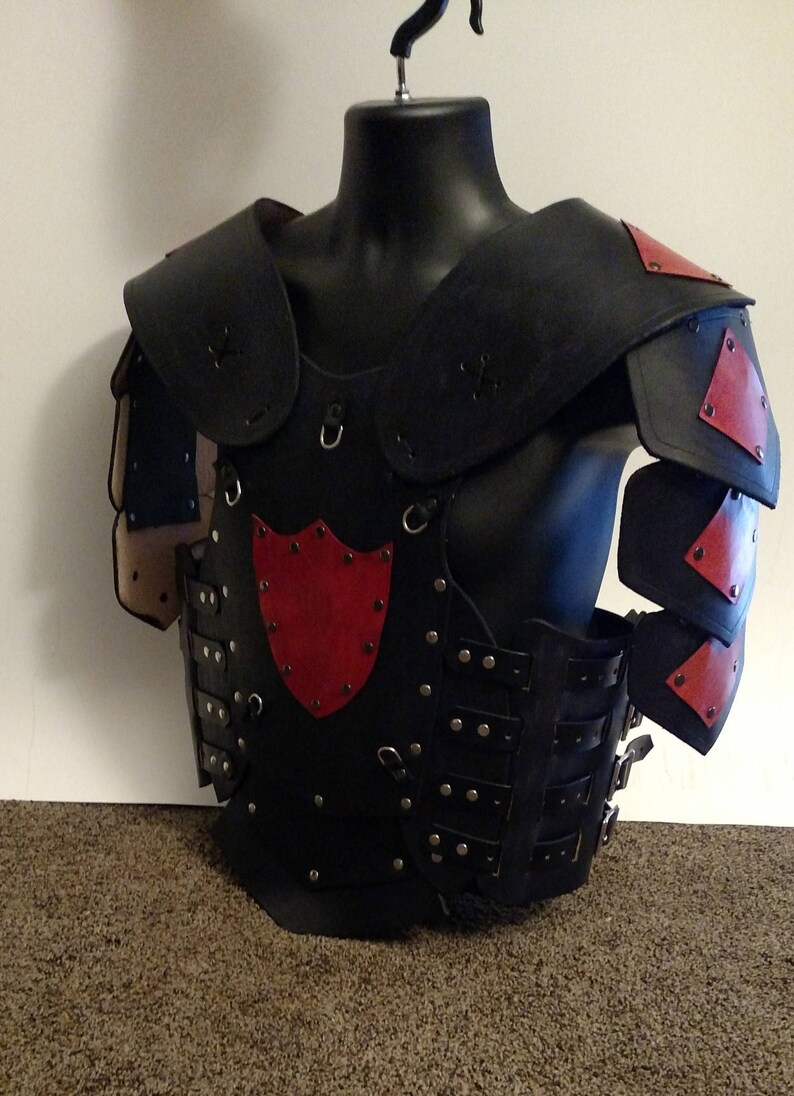 Leather Torso Body Armor Shield Diamond LARP Warrior | Etsy