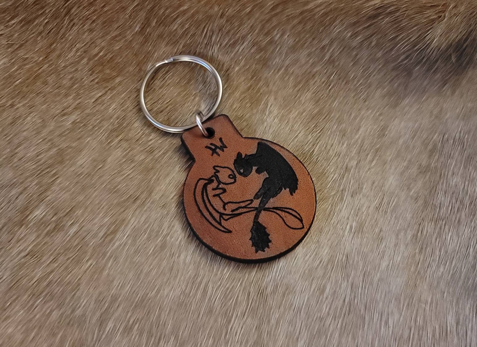 Leather Toothless Light Fury & Night Light Keychains and HTTYD - Etsy