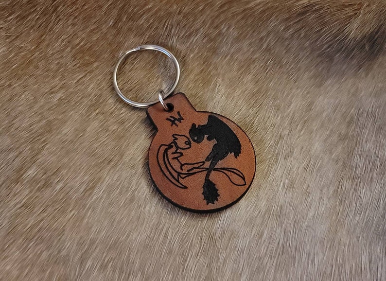 Leather Toothless Light Fury & Night Light Keychains and HTTYD - Etsy