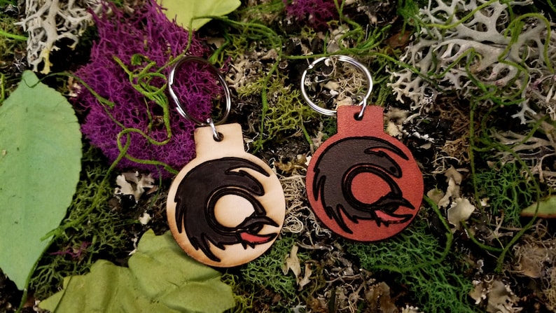 Leather Toothless Light Fury & Night Light Keychains and HTTYD | Etsy