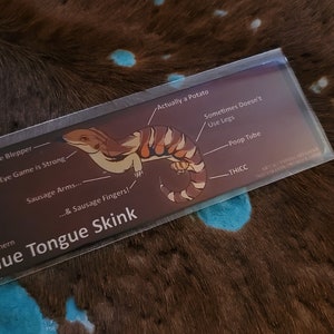 Metal Aluminum Bookmarks, Anatomy of a Blue Tongue Skink - Etsy