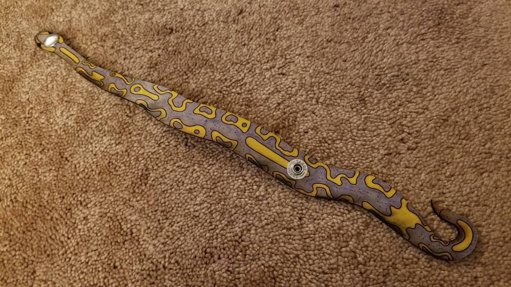 HAKU, Banana Ball Python Bracelet, Laser Cut Hand Made Leather Snake ...