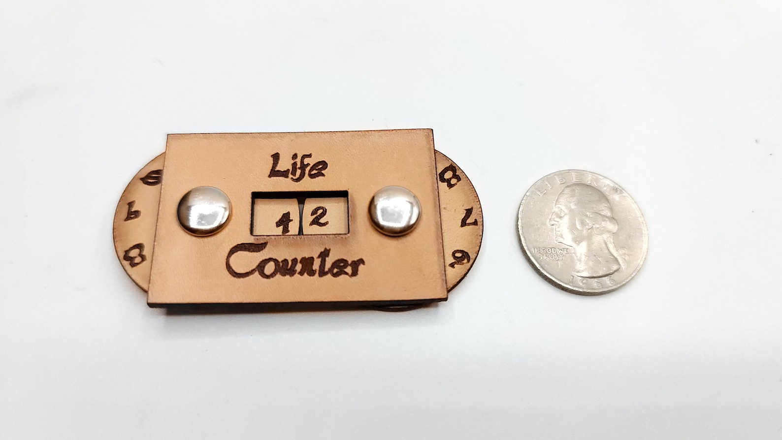 Leather 2-digit Life Counter Tracker Stats MTG Dnd - Etsy