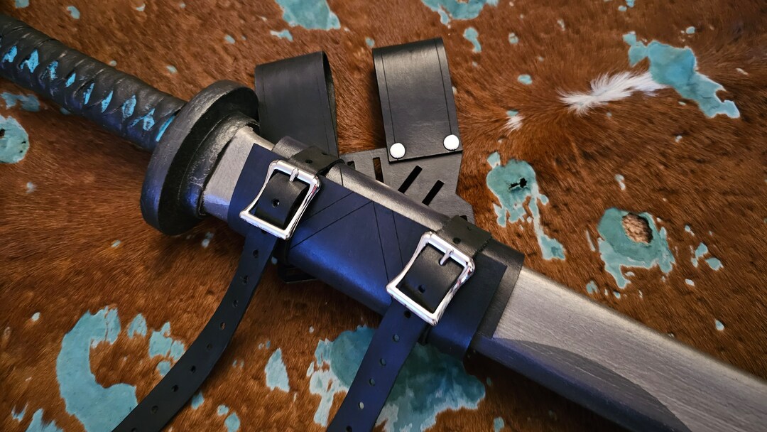 Adjustable Rotating Leather Sword Sheath Scabbard Holster Holder Frog ...