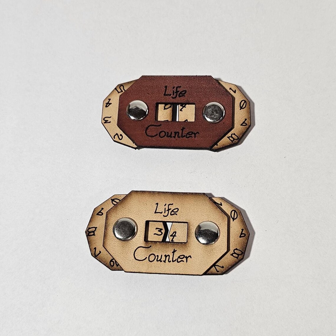 Leather 2-digit Life Counter Tracker Stats MTG Dnd - Etsy