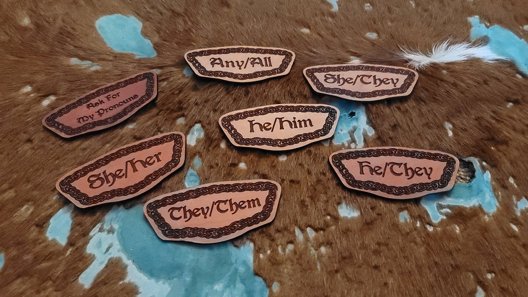 Medieval Pronoun PRIDE Pin LGBTQ Leather Renaissance Fair LARP - Etsy