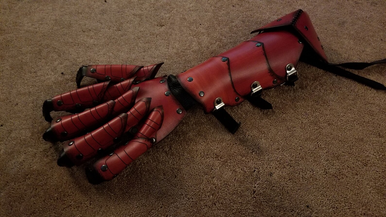 Genuine Leather Dragon Claw Gauntlets With Elbow Armor - Etsy