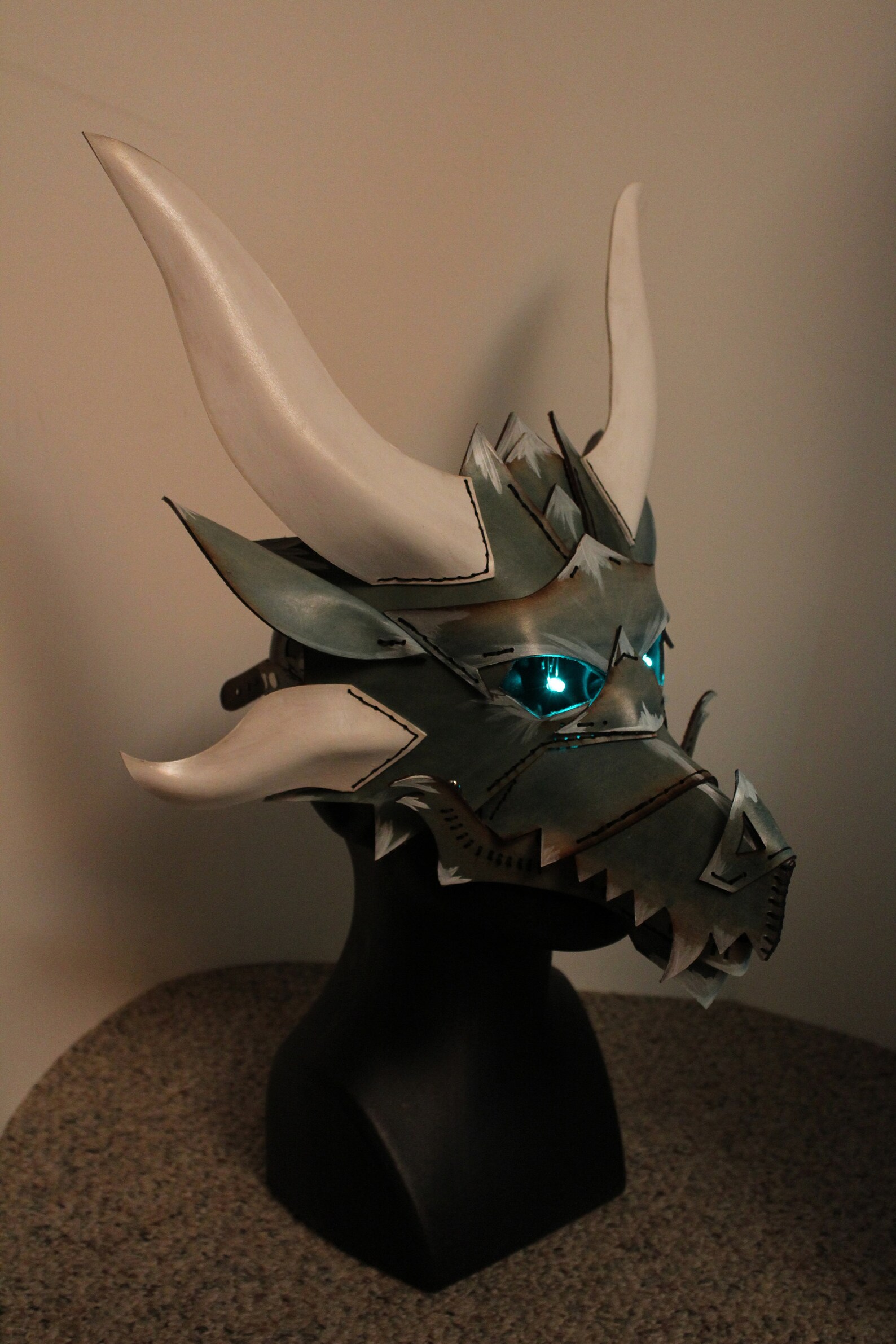 PRE-ORDER LED Articulate Spikey Leather Dragon Mask Furry | Etsy
