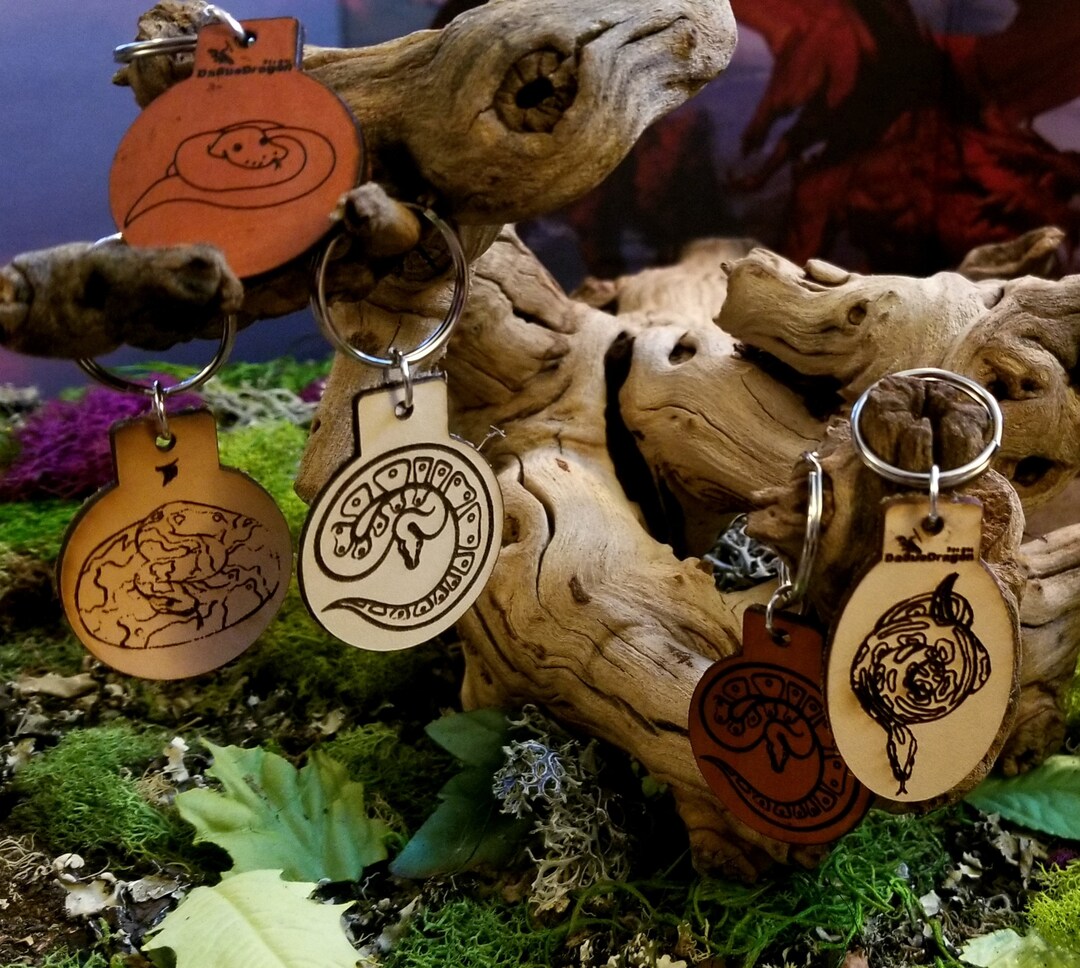 Leather Keychains, Ball Python Themed - Etsy