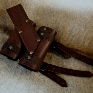 Adjustable Leather Double Sword Sheath Two Carrier Scabbard - Etsy