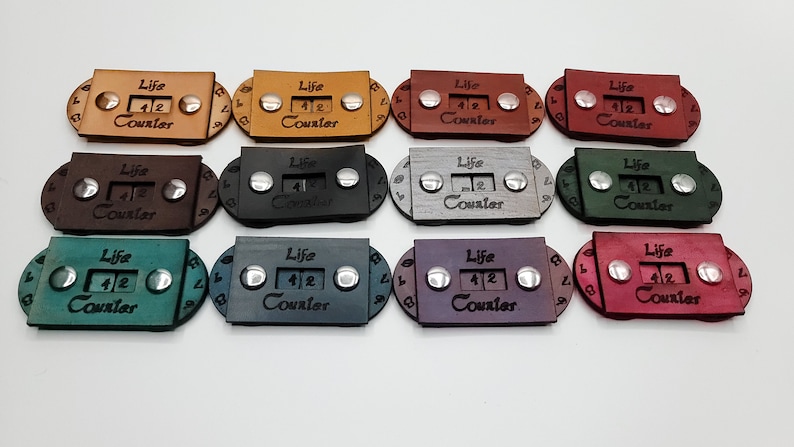 Leather 2-digit Life Counter Tracker Stats MTG Dnd - Etsy