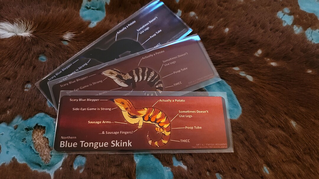 Metal Aluminum Bookmarks, Anatomy of a Blue Tongue Skink - Etsy