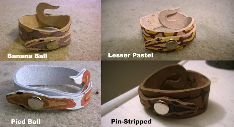 Snake Bracelet Snakelet Ball Python Leather Bracelet - Etsy