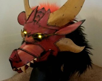 Leather Furry Mask - Etsy