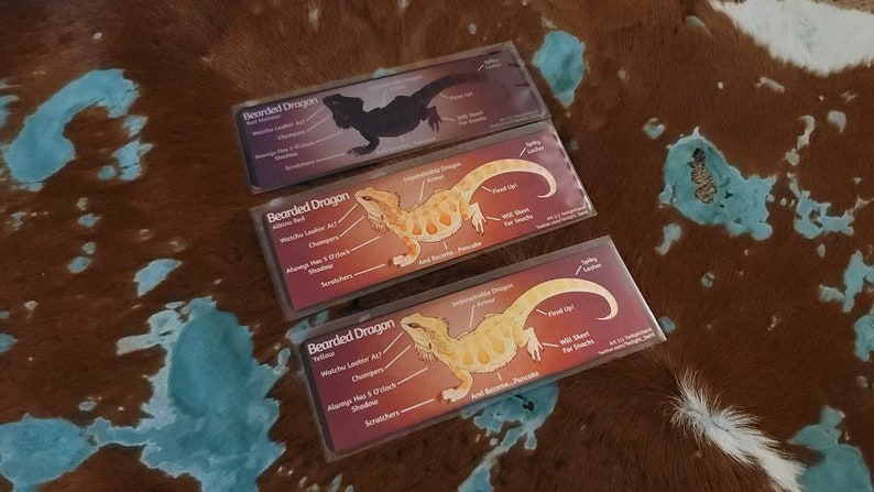 Metal Aluminum Bookmarks Anatomy of a Bearded Dragon - Etsy
