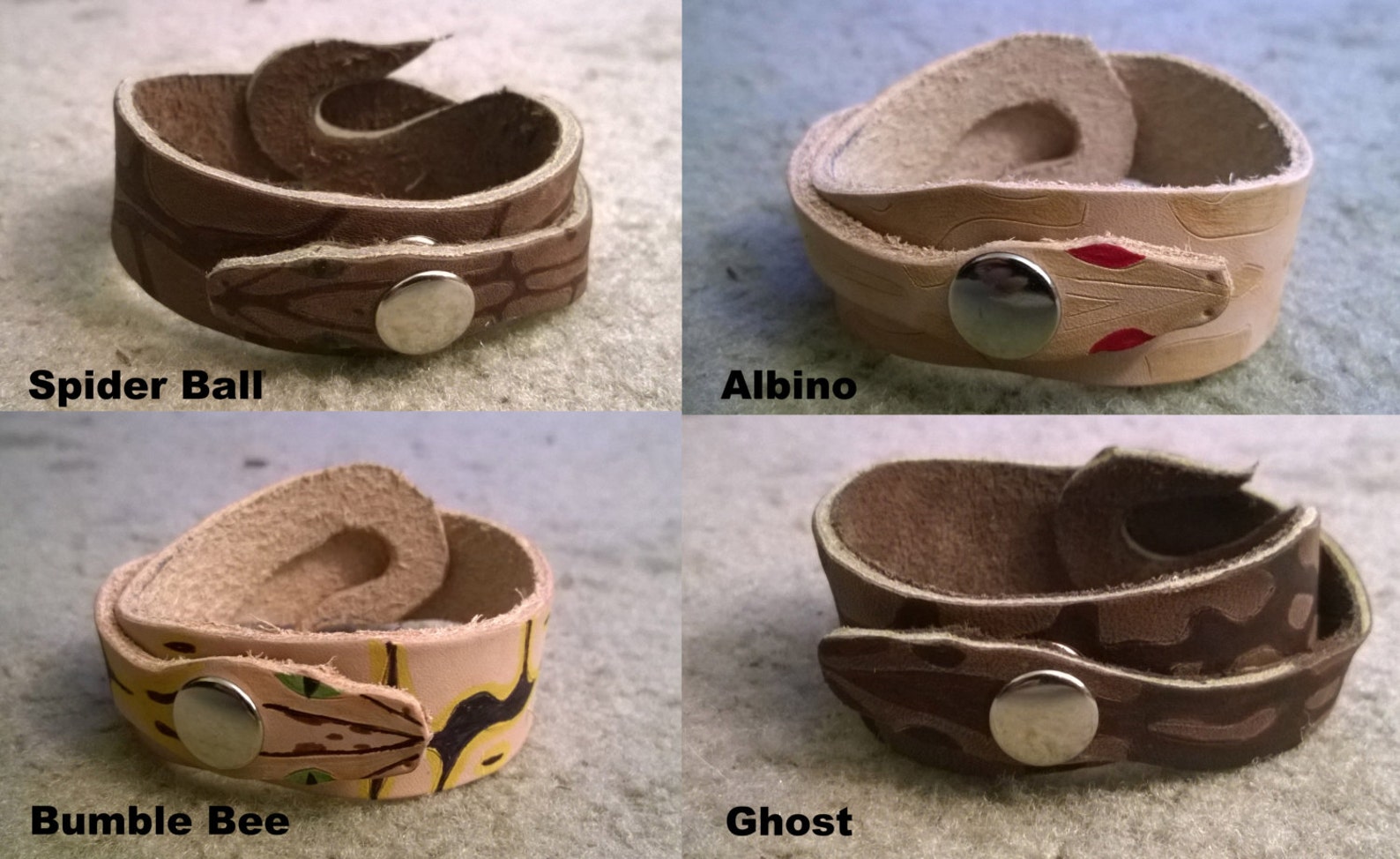 Snake Bracelet Snakelet Ball Python Leather Bracelet - Etsy