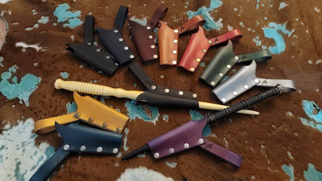 Small Leather Wand Holster Sheath New Color FAST SHIPPING Available - Etsy
