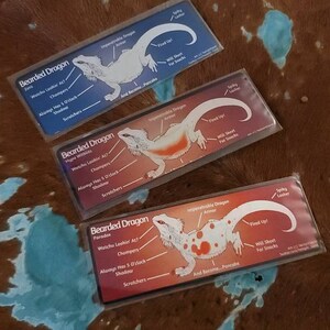 Metal Aluminum Bookmarks Anatomy of a Bearded Dragon - Etsy