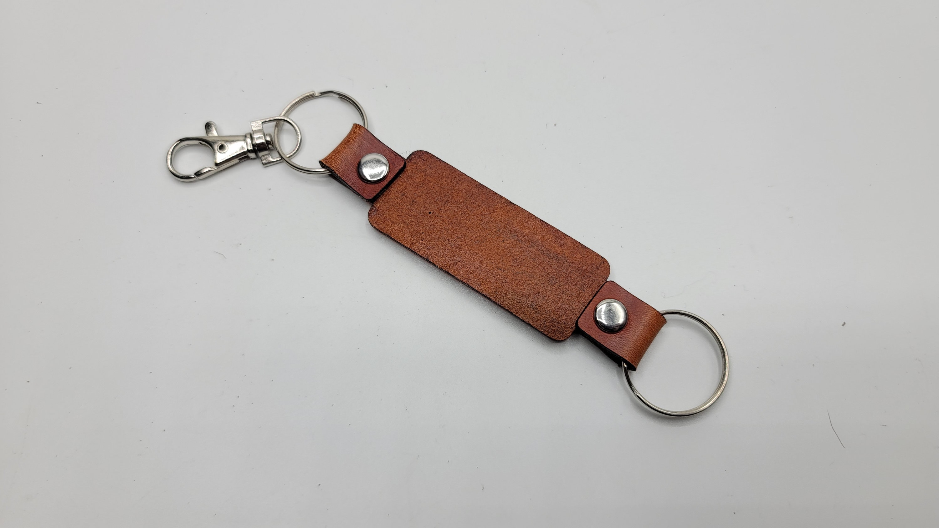 Genuine Leather PERSONALIZED Double Ended Keychains Customize | Etsy