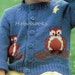 Baby Knitting Pattern Baby Owl Motif Cardigan Baby Cardigan Toddler ...