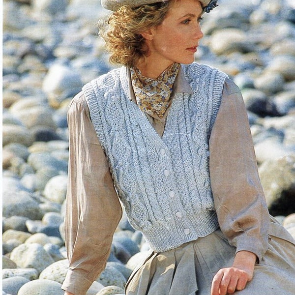 Aran Vest - Etsy