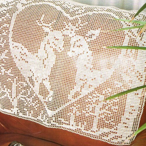 Filet Crochet Stag Chairback CROCHET PATTERN Pdf Chart Pattern - Etsy