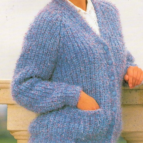 Family Fishermans Rib Cardigan Knitting Pattern Pdf Womens - Etsy