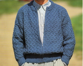 Everyday Bomber Jacket Knitting Pattern Zipper Cardigan PDF - Etsy