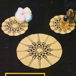 Vintage Doily Crochet Pattern Pdf Crochet Doilies Cheval Set Dressing ...