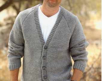 mens chunky knit cardigan Geta n aat Ana Sayfa