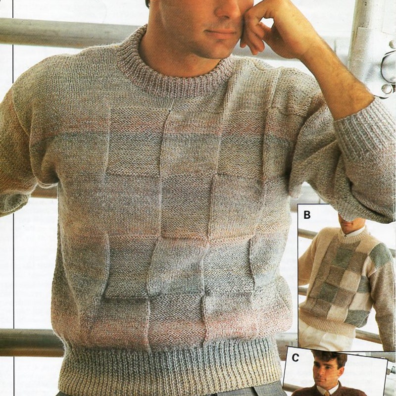 Mens Sweater Knitting Pattern - Etsy
