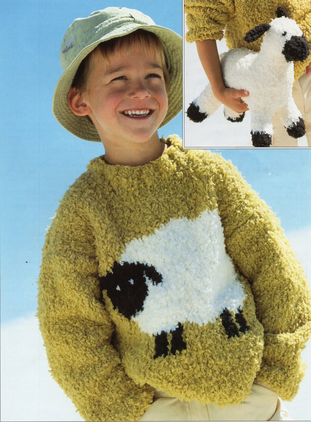Childrens Sheep Sweater Knitting Pattern Pdf Chenille Lamb Jumper Lamb ...