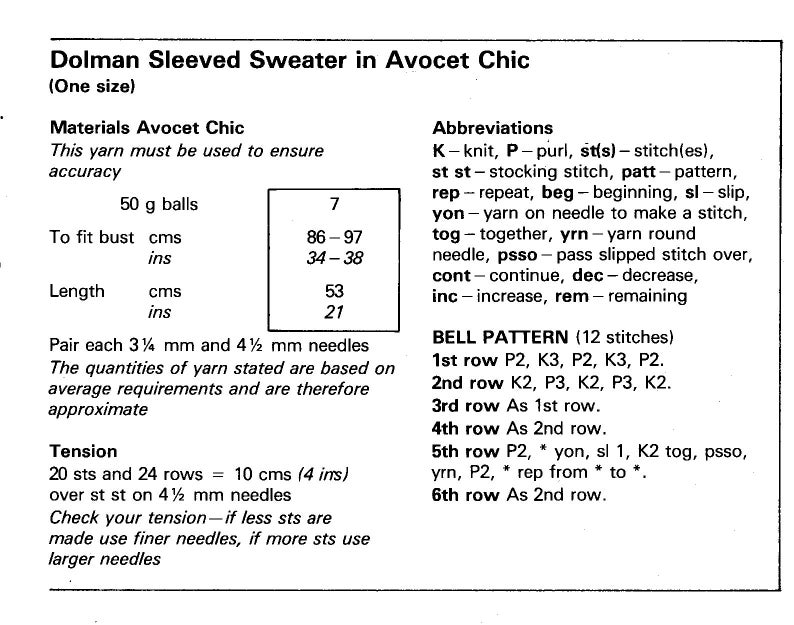 Womens Dolman Sweater KNITTING PATTERN Pdf Ladies Batwing Jumper 32-38 ...