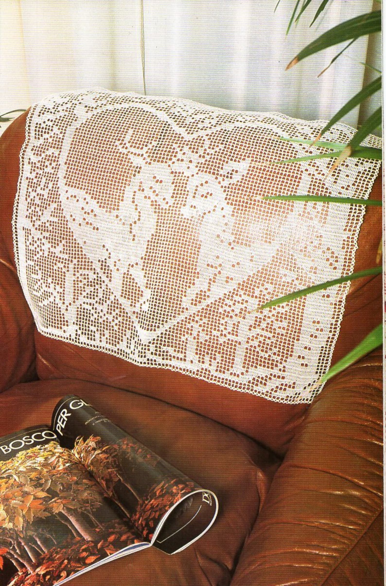 Filet Crochet Stag Chairback CROCHET PATTERN Pdf Chart Pattern - Etsy