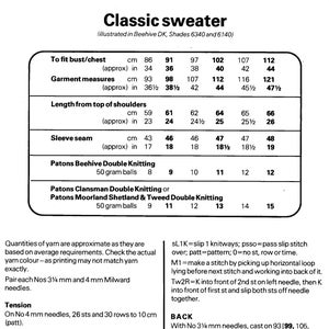 Womens Mens Sweater Knitting Patterns Pdf Ladies Round Neck Textured ...