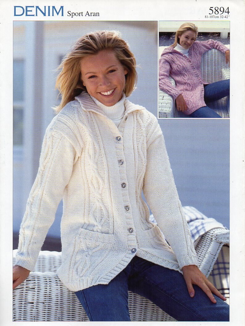 Womens Cable Cardigan Knitting Pattern Pdf Ladies Cable Jacket Hood or ...