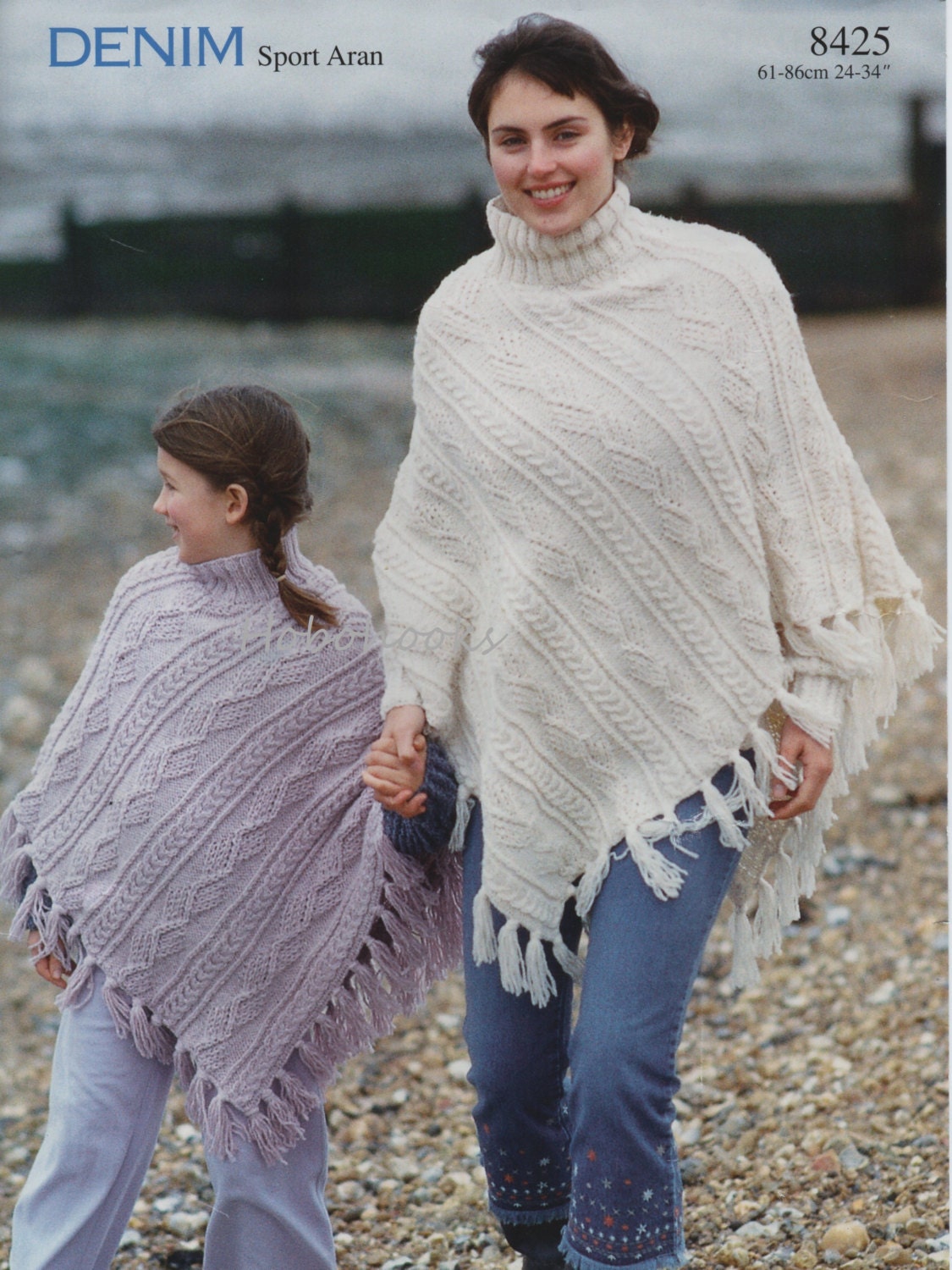 Womens Poncho Knitting Pattern Pdf Girls Aran Cable Poncho - Etsy