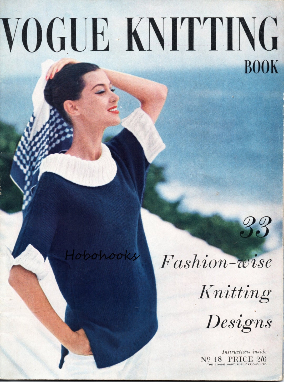 Vintage Womens Sweater KNITTING PATTERN Pdf Ladies Jumper Boat Neck ...