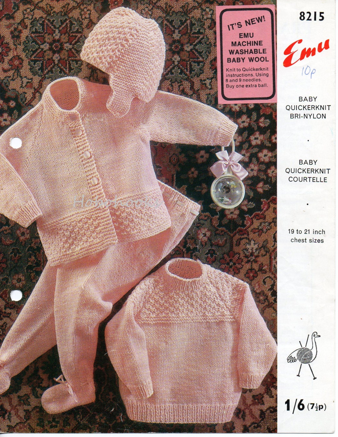 Vintage Baby Pram Set Knitting Pattern PDF Baby Cardigan Leggings ...