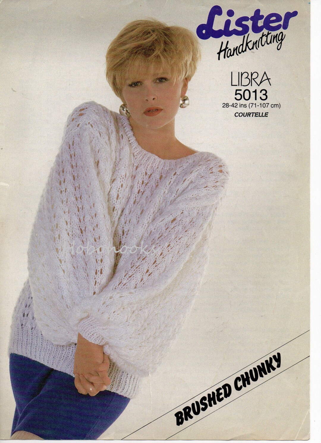 Womens Chunky Sweater Knitting Pattern Pdf Ladies Loose Fit Lacy Jumper ...
