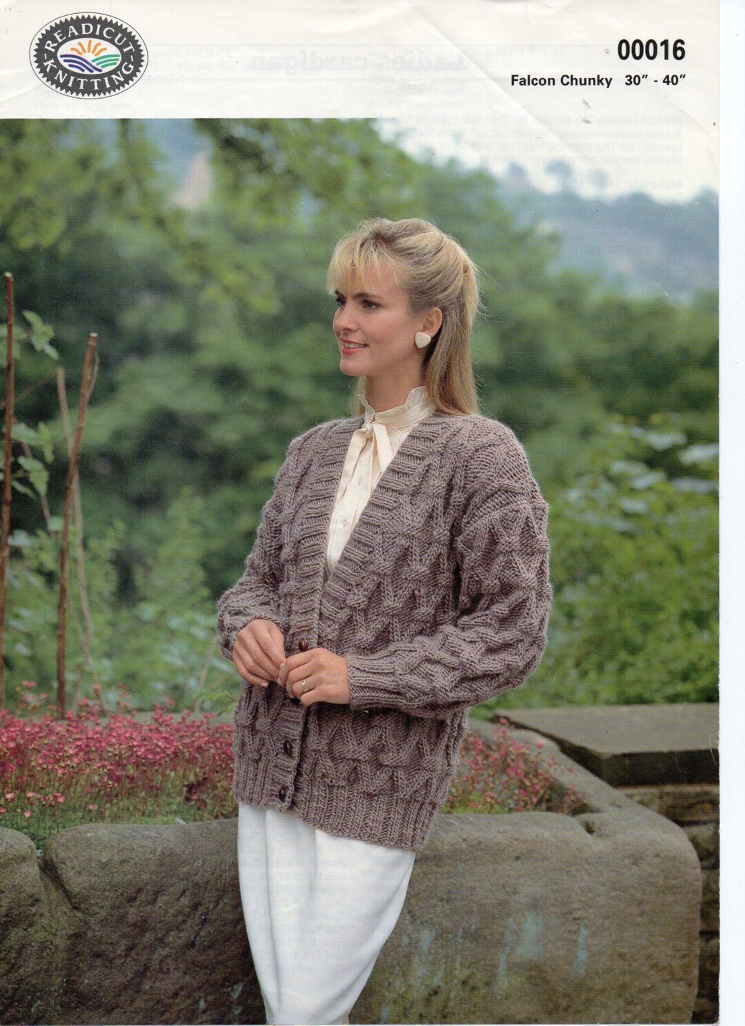 Womens Cable Cardigan Knitting Pattern Pdf Ladies Chunky Jacket ...